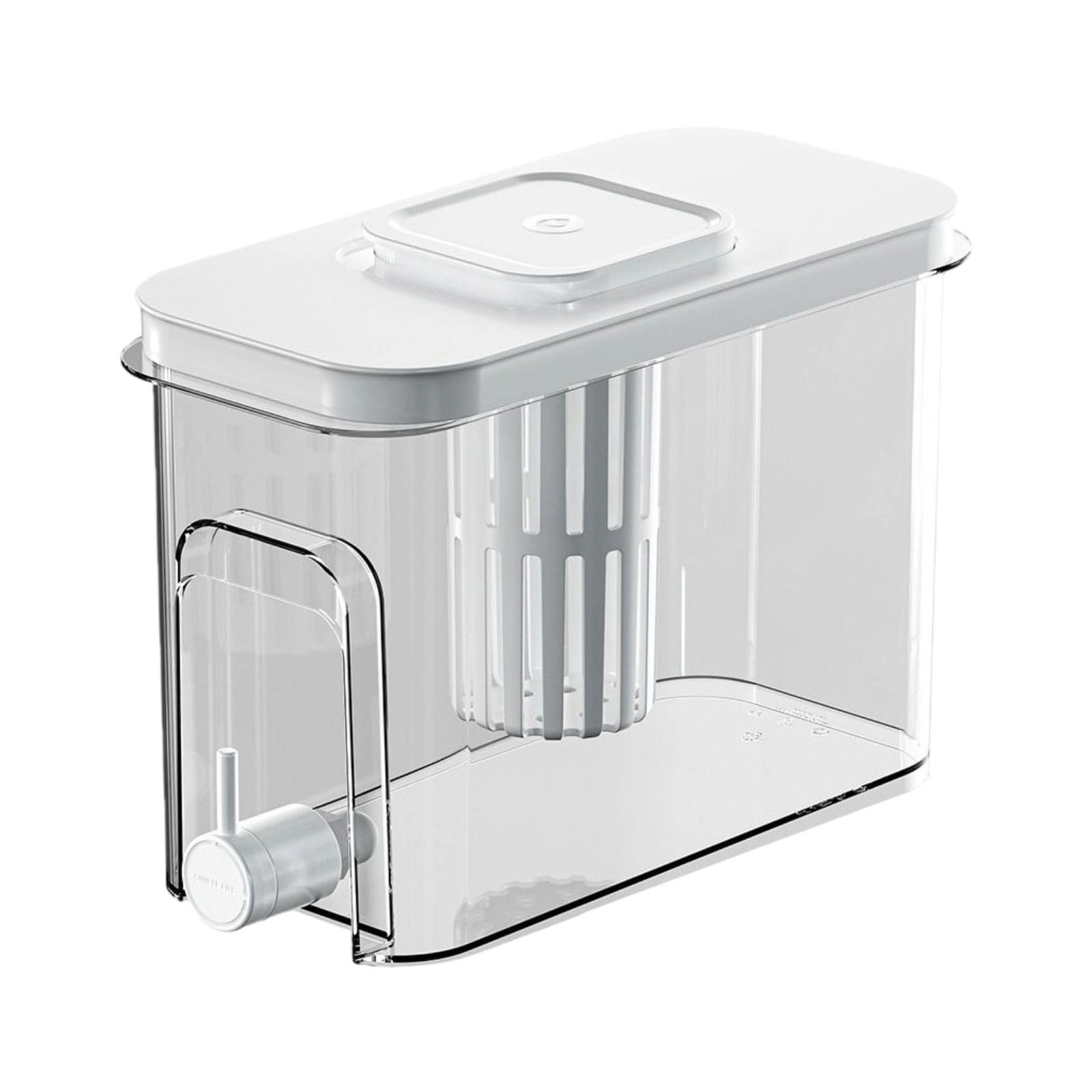 White 2.2L Plastic Water Jug With Filter Bpa Free Large Capacity Cold ...