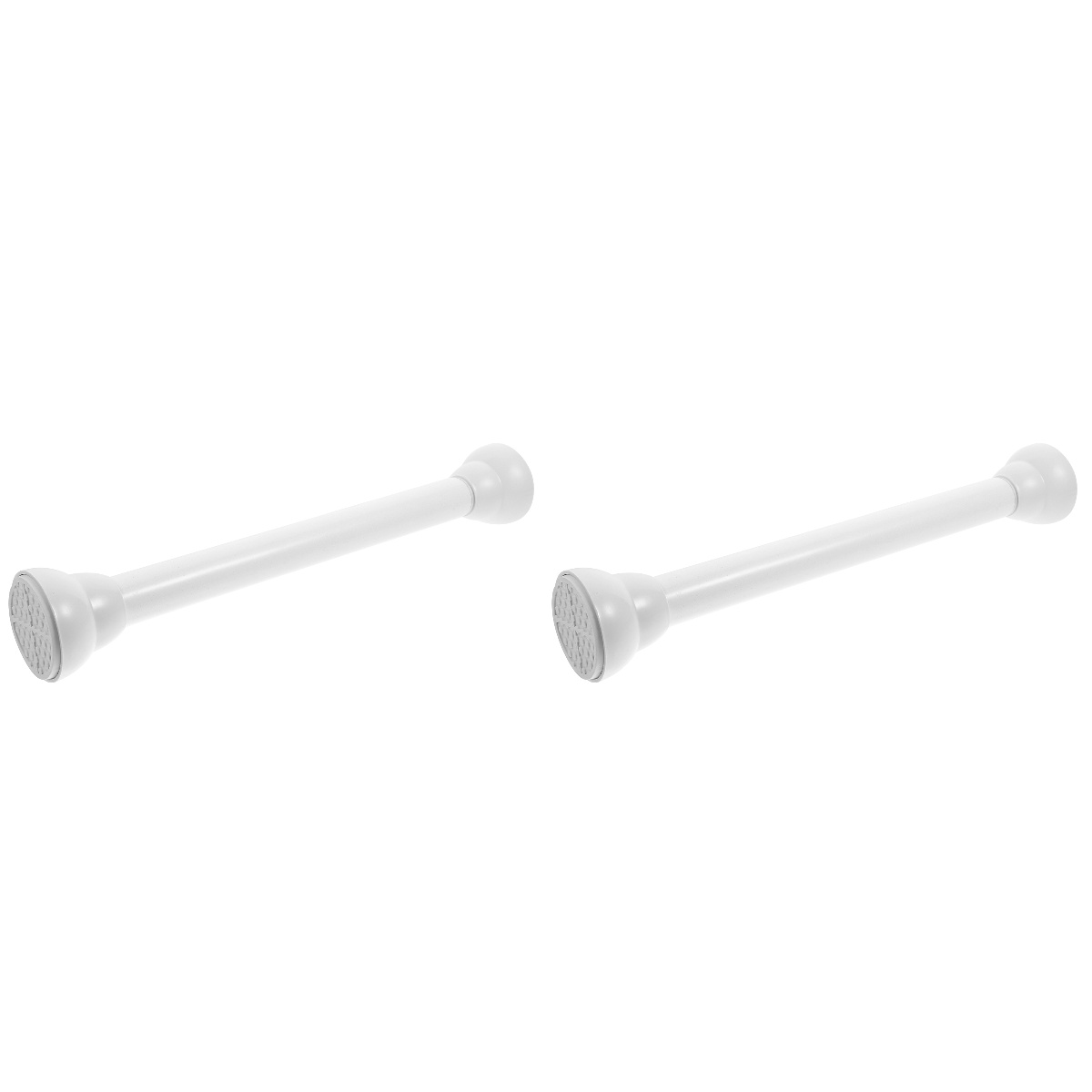 White 2 Count Plastic Telescopic Stick Curtains Rods for Bedroom ...