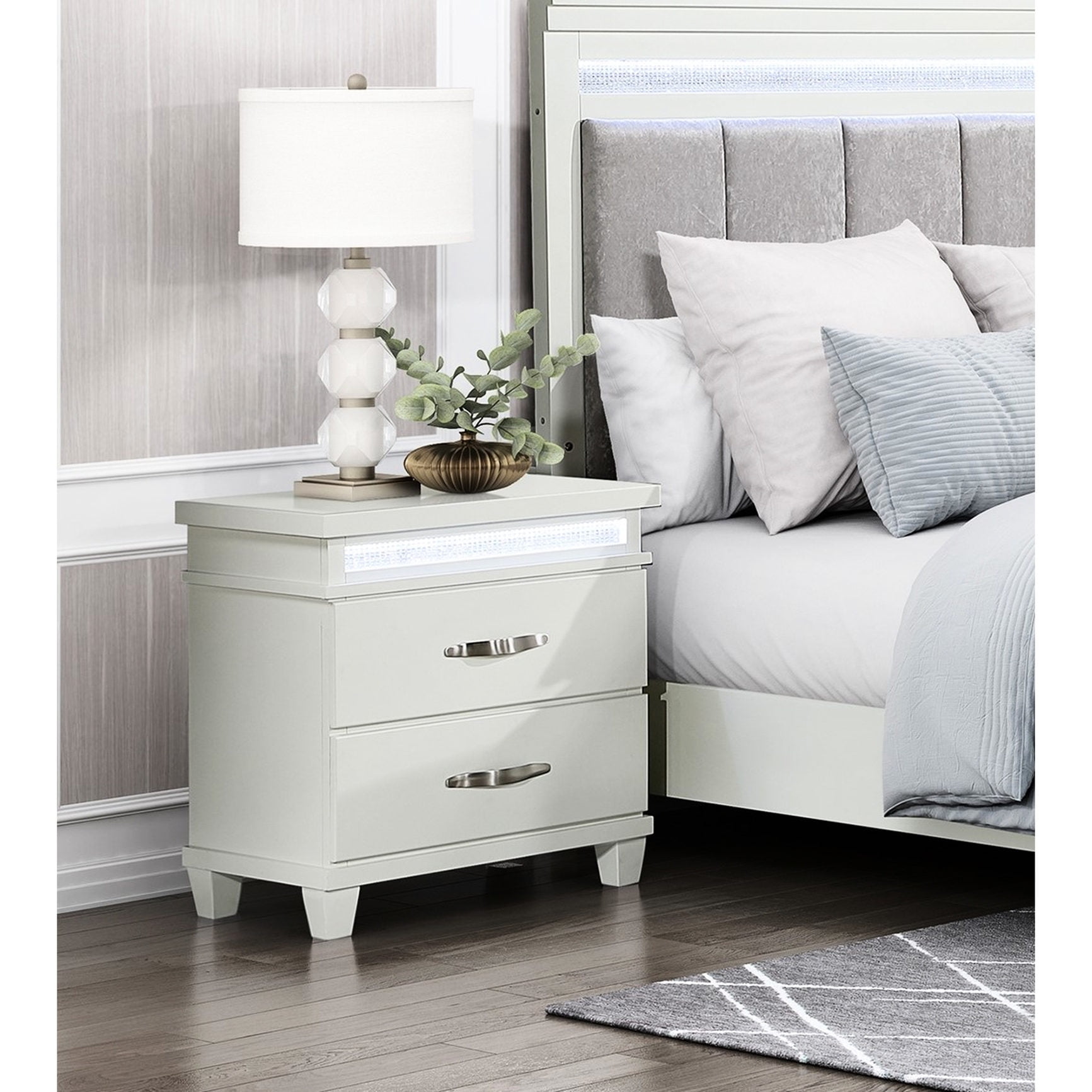 White - 2 Drawers with Smooth Movement - Bedroom Space Utilization ...