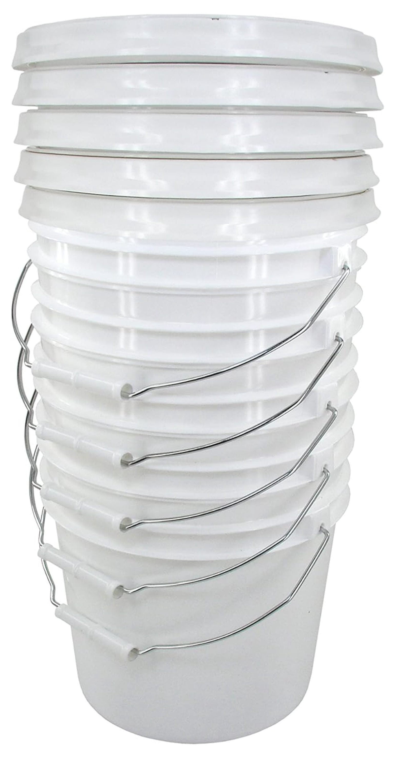 White 2 Gallon Bucket with Gamma Seal Lid (5) - Walmart.com