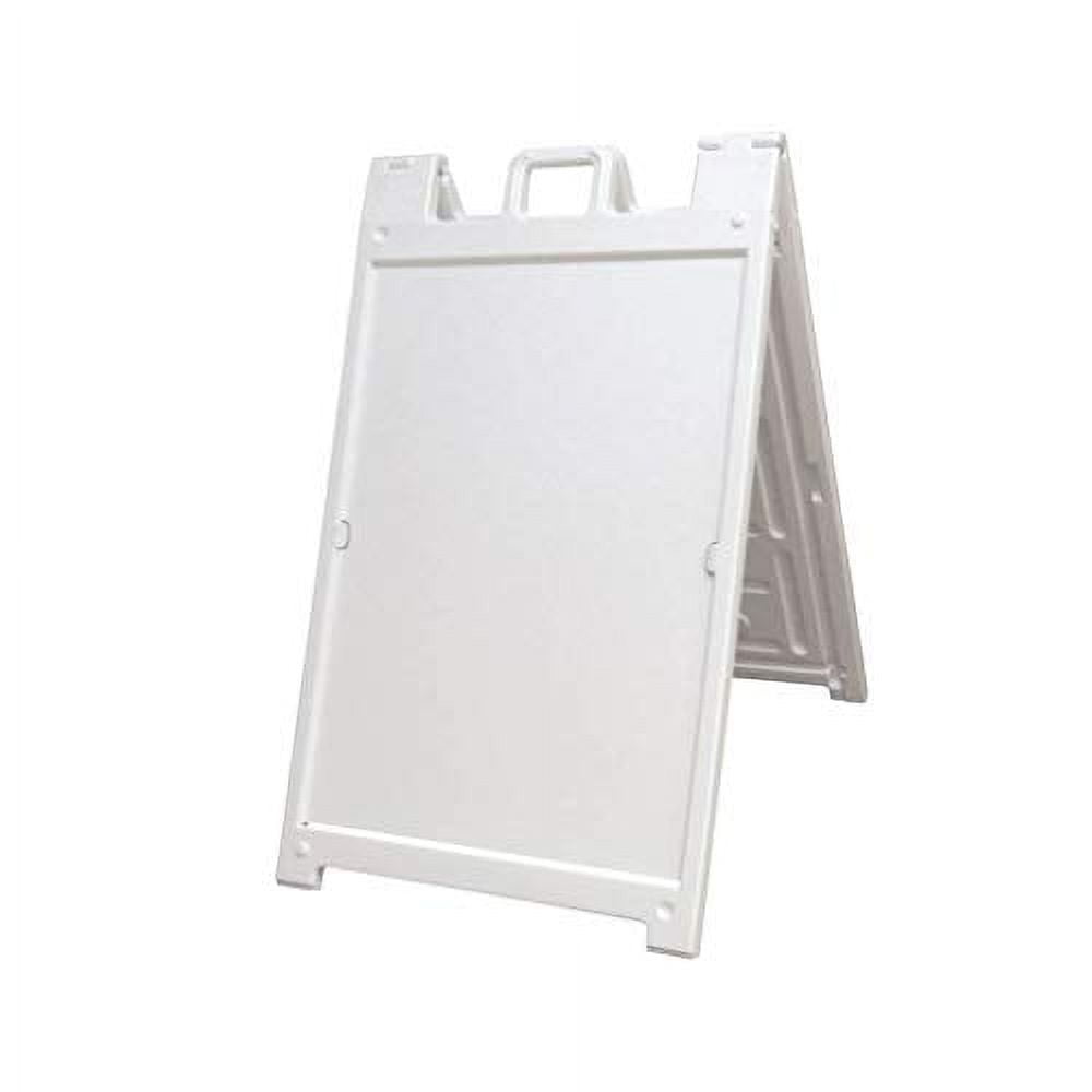White 2-Pack of Plasticade Signicade Deluxe A-Frame Sidewalk Curb Sign ...