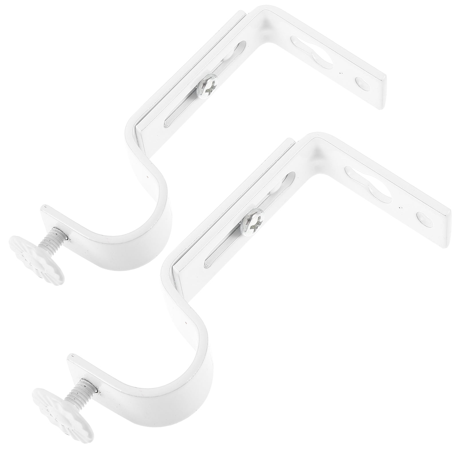 White 2 Pcs Choice Curtain Holder Extendable Rod Window Shower Bracket ...