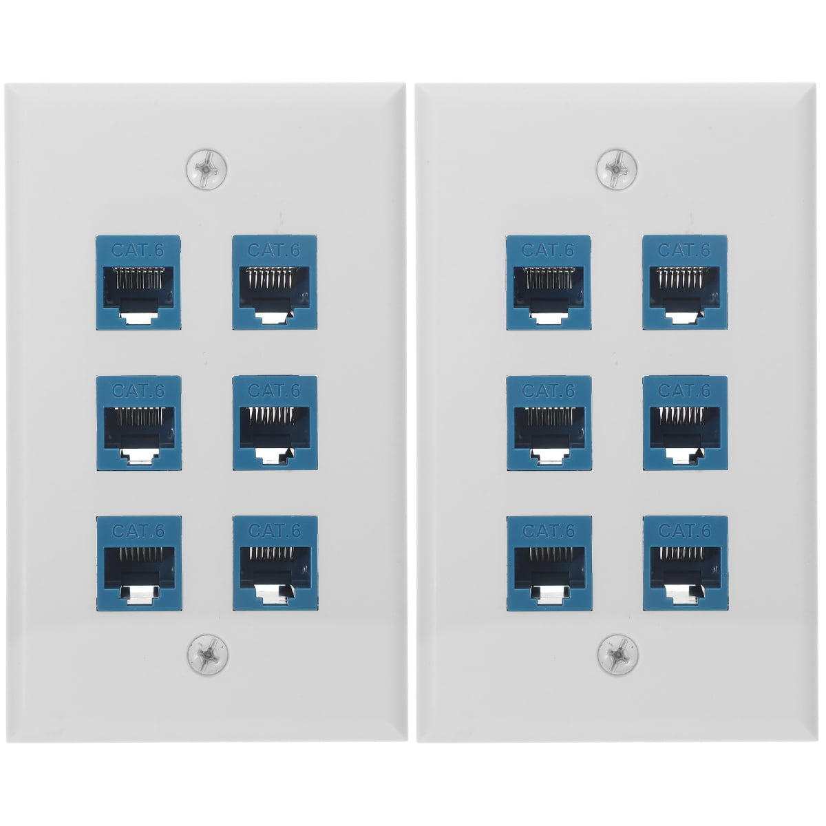 White 2 Sets Receptacle Outlet American Style Ethernet Office - Walmart.com