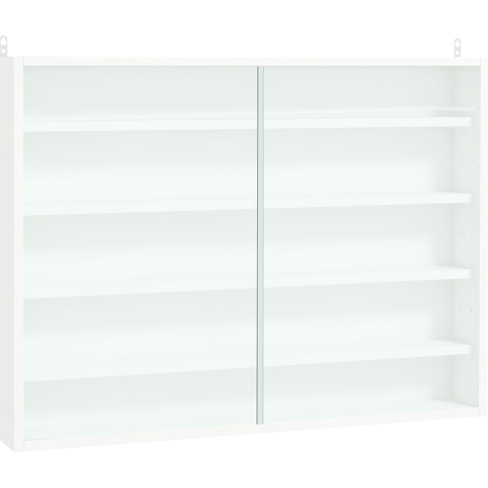 White 2-door Display Cabinet With Adjustable Shelves, - Perfect For ...