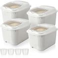 White 20 Lbs Food Storage Jars & Containers 4 Pack - Walmart.com
