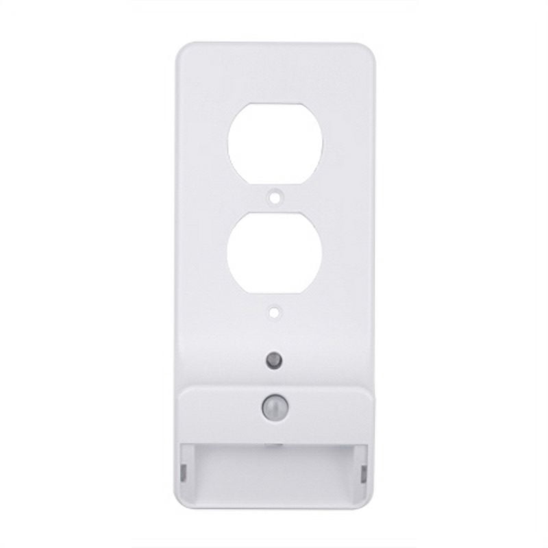 White 20 Lumens LED Duplex Outlet Night Light Wall Plate Motion Sen ...