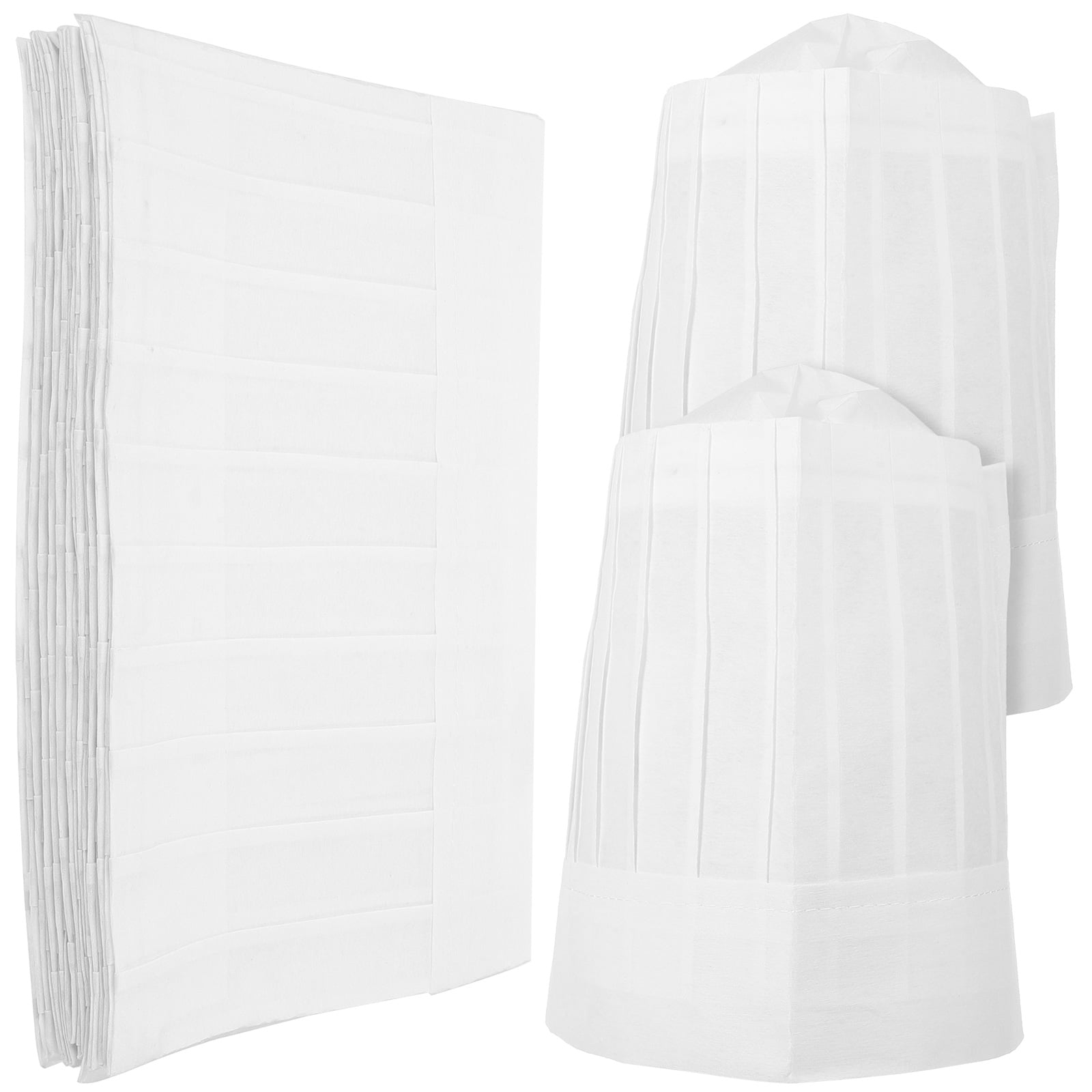 White 20 Pcs Paper Chef Hat Chef’s Disposable Japanese-style Universal ...