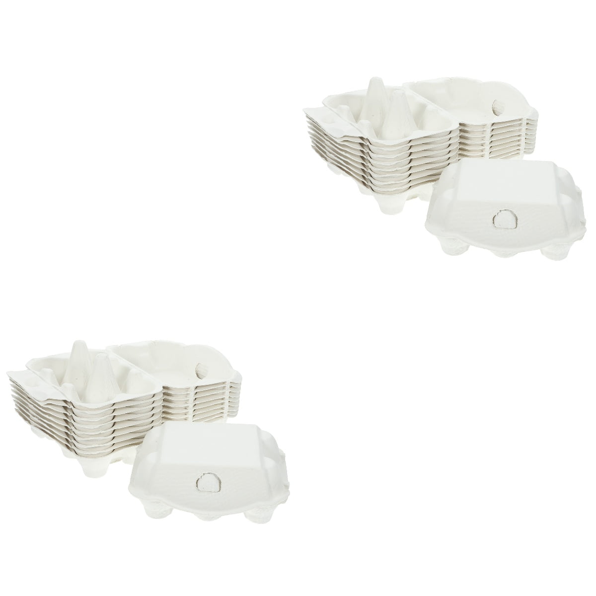 White 20 Pcs Paper Chicken Laying Boxes Egg Containers Pulp Tray ...