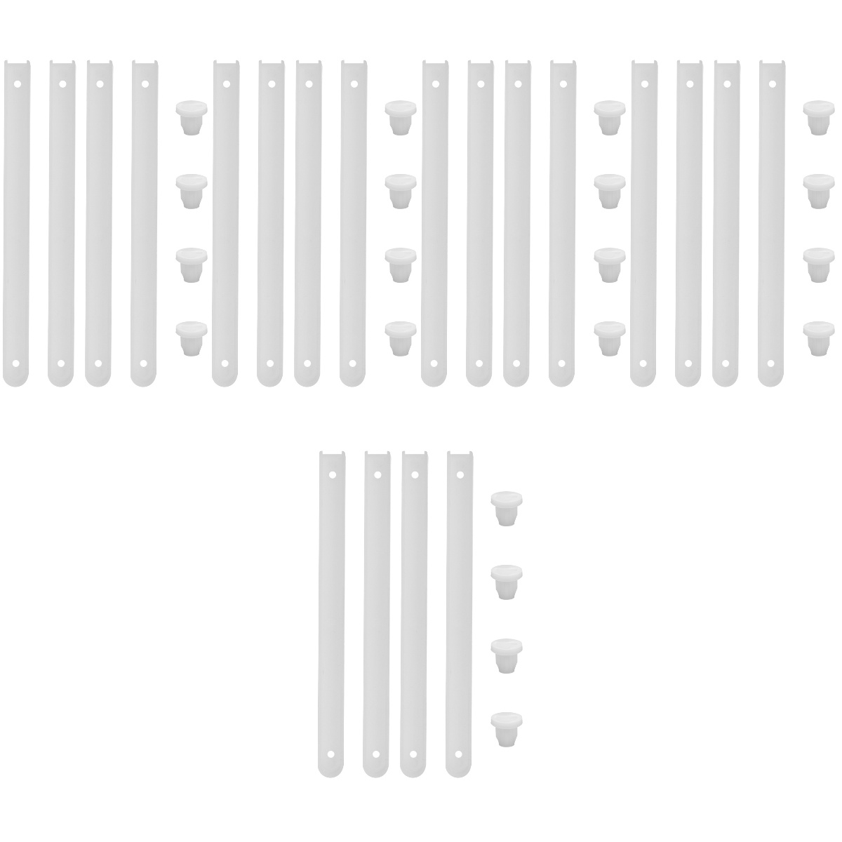 White 20 Pcs Vanity Table Side Drawer Slides Cupboard Dressing ...