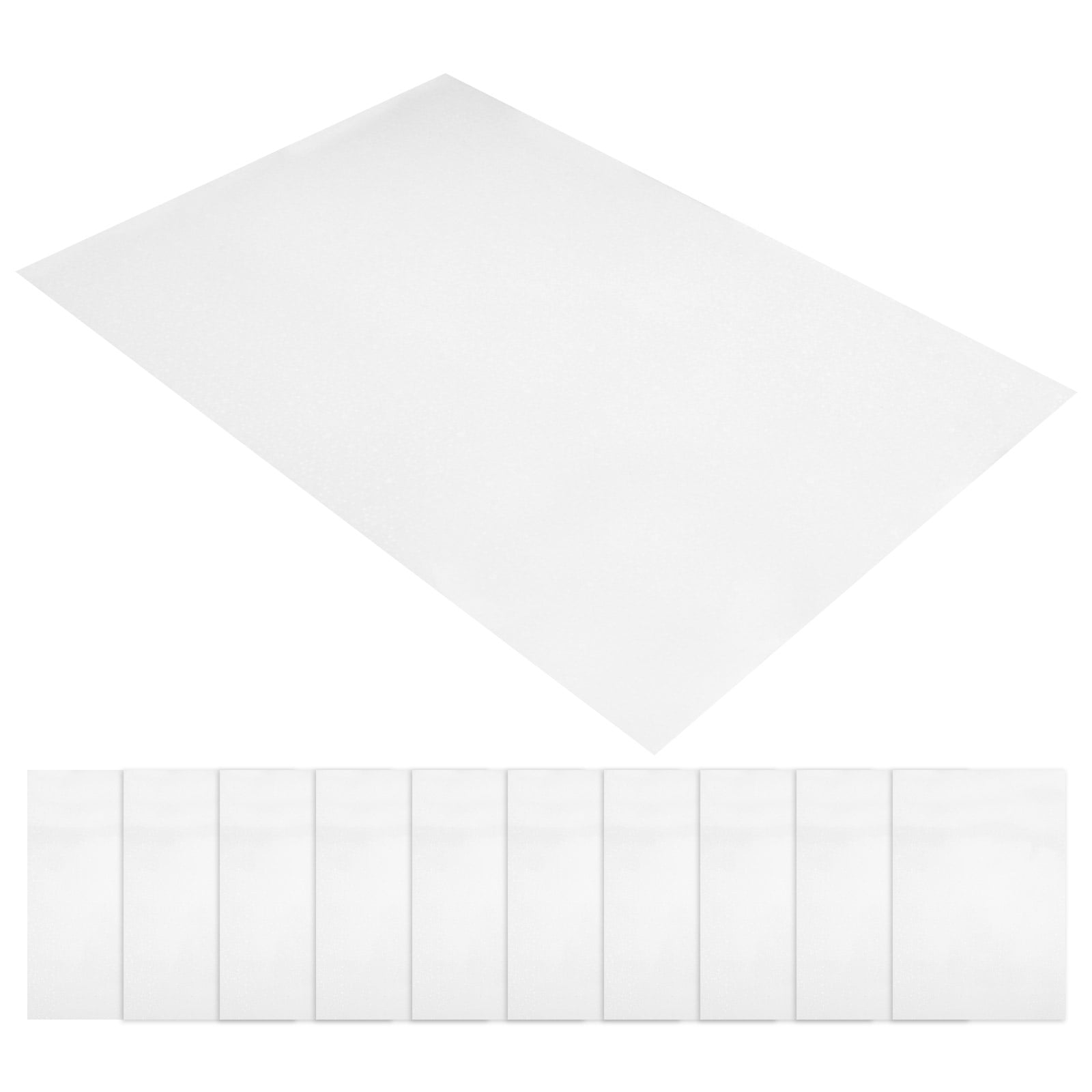 White 20 Sheets Pvc Self-adhesive Arts Crafts Plastics Paper Film ...