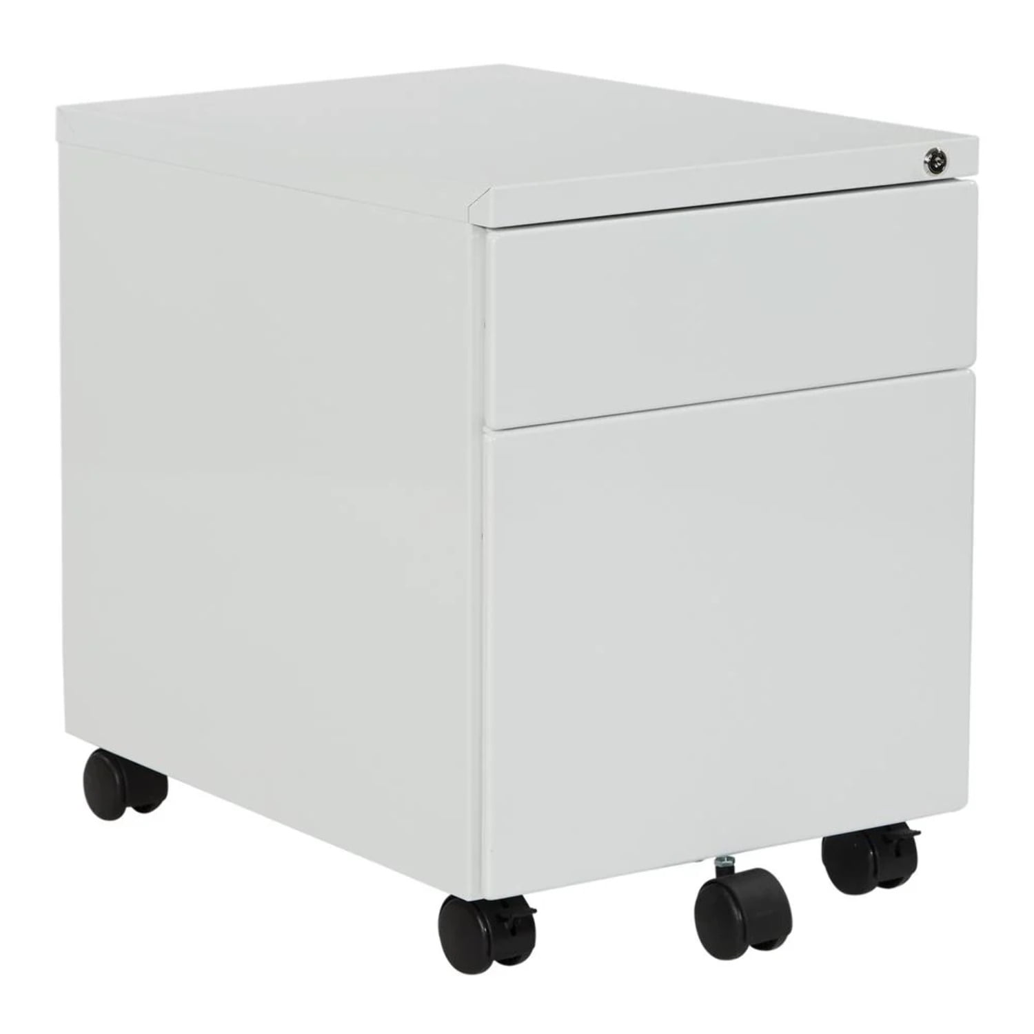 White 22" Deep Metal Mobile Box/File Pedestal - Walmart.com