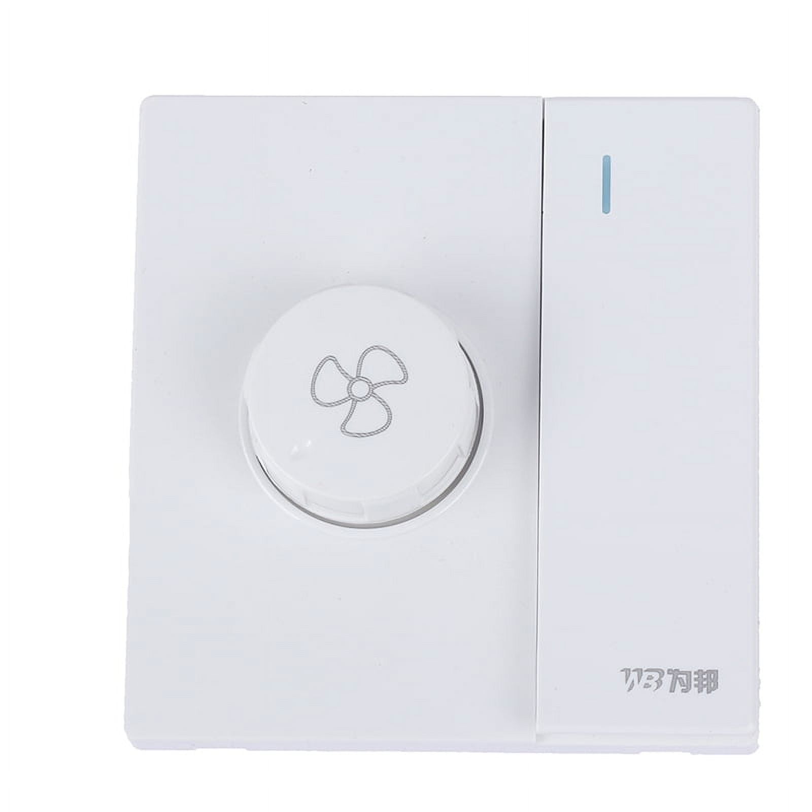 (White) 220V Universal Adjustment Ceiling Fan Speed Control Switch Wall ...