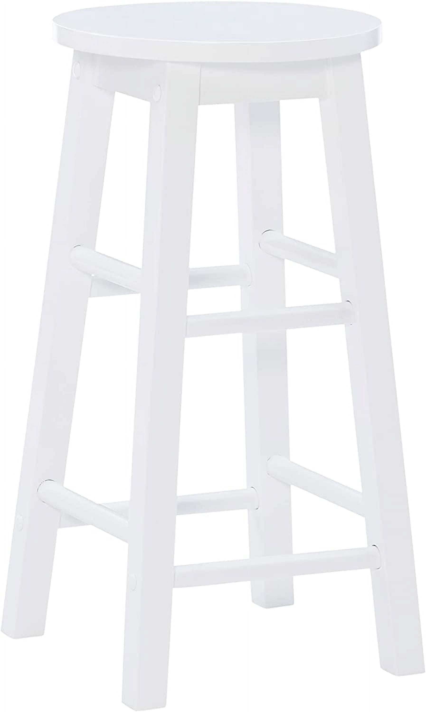 White 24" Counter Stool with Round Seat - Walmart.com