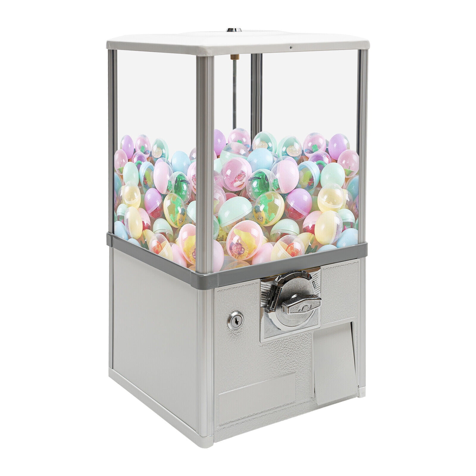 White 25 Cent Coin Operated Vending Machines,Commercial Toy Capsule ...