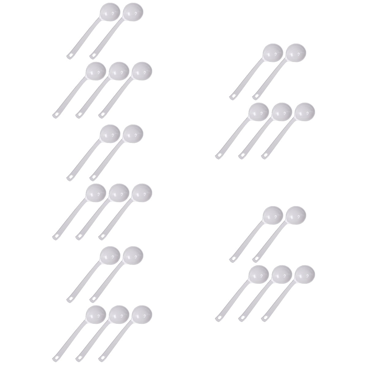 White 25 Pcs Hot Pot Soup Spoons Food Skimmer Noodle Hand-Pulled ...