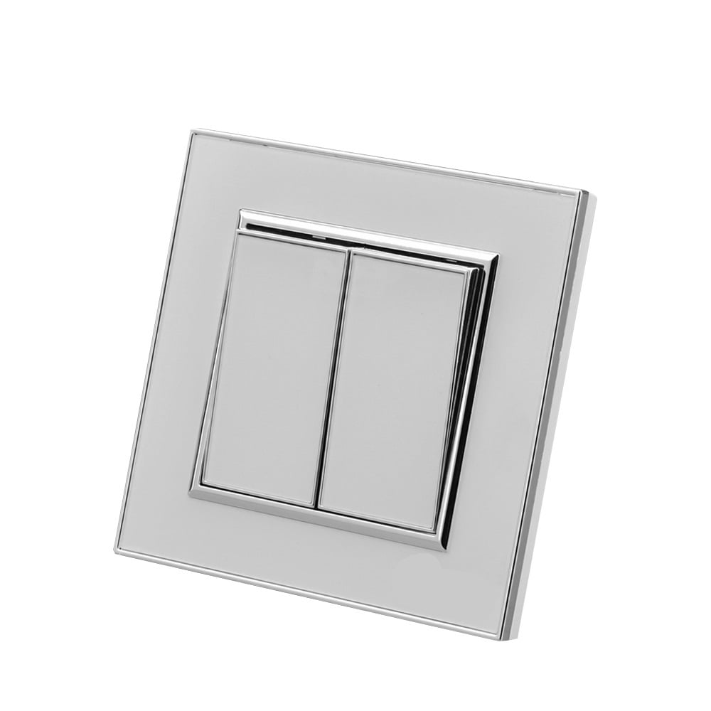 White 250V 16A AC Acrylic Panel Flame Retardant Classic On/Off Wall ...