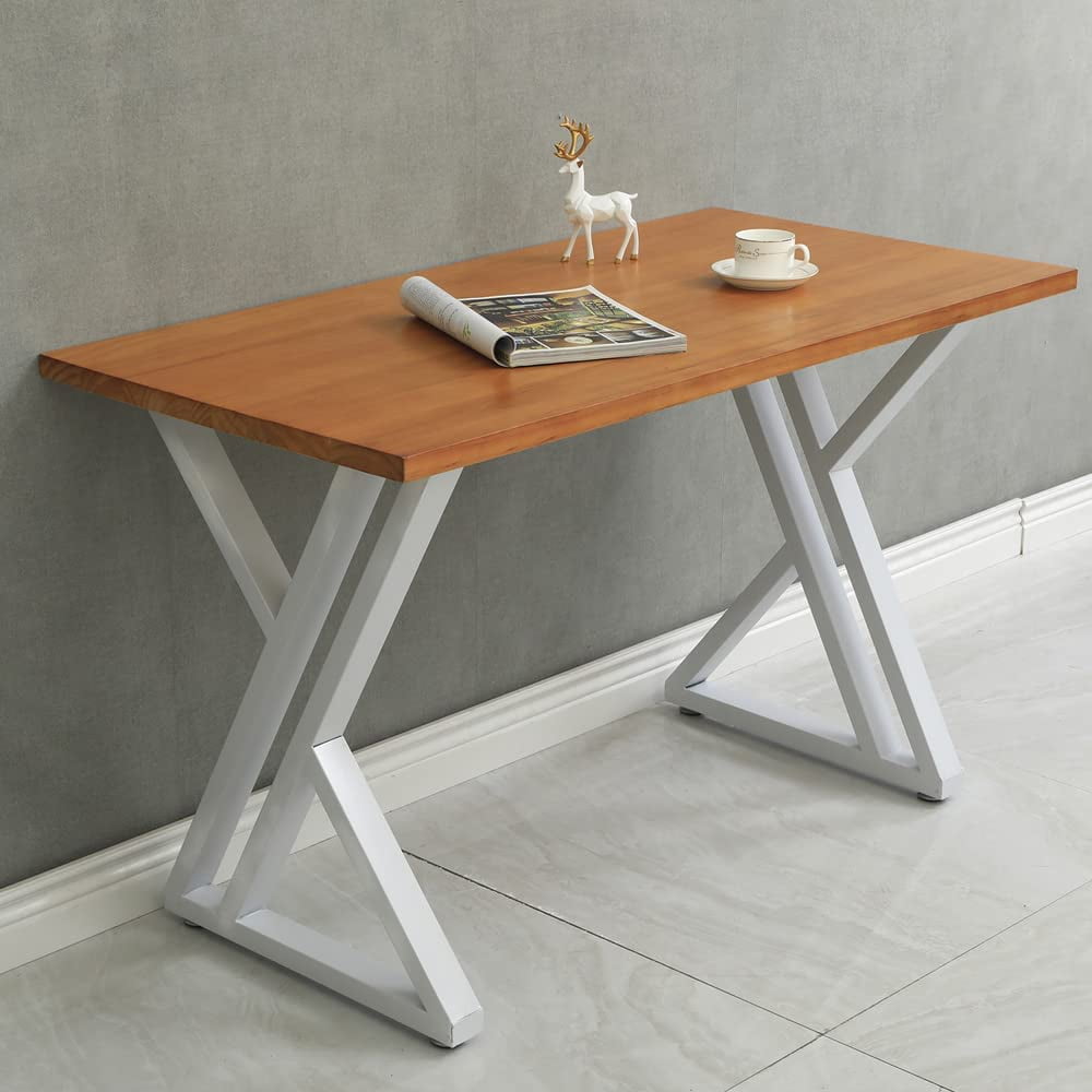 White 28" H Metal Industrial Dining Modern Table Legs Desk Base Cast ...