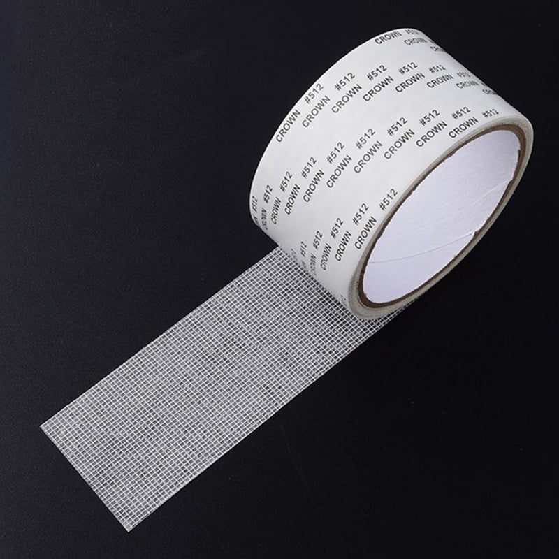 (White) 2M Window Door Screen Patch Repair Kit Cover Fiberglass Mesh ...