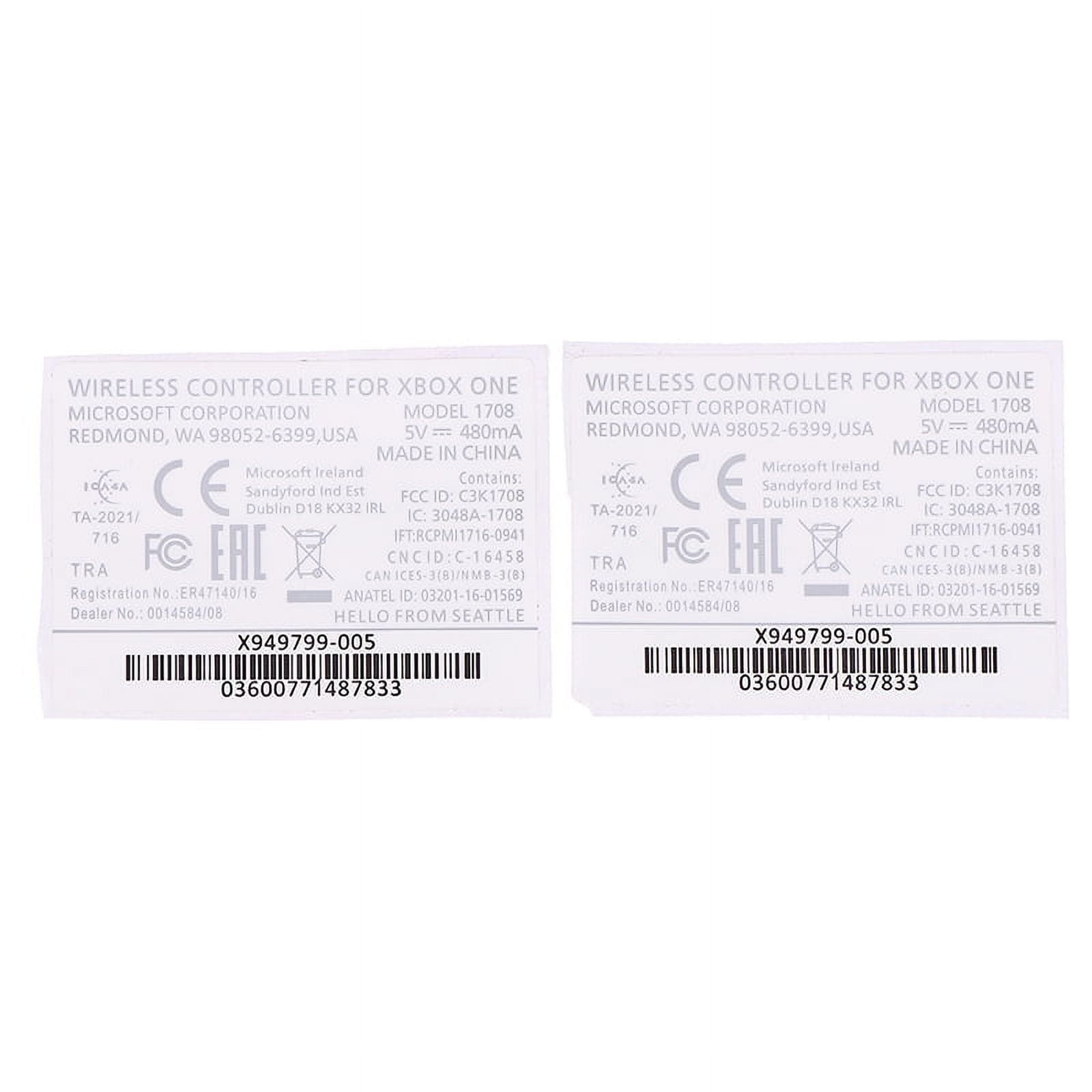 (White) 2pcs Black White Lable Seals Sticker For XBOX ONE S wireless ...