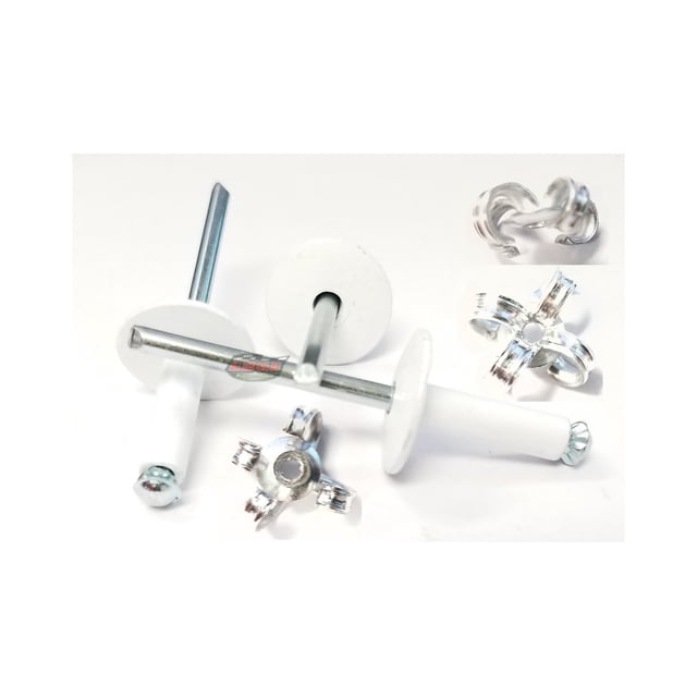 White 3/16" Pop Rivets Aluminum Large Head Peel Back Fasteners .125 ...