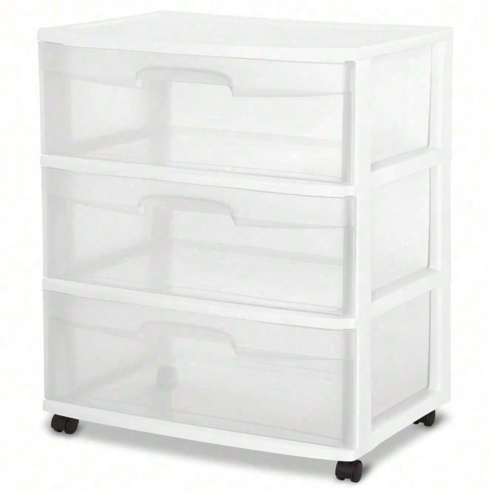 White 3-Drawer Trolley, Exquisite Design, Efficient Storage, Adding ...