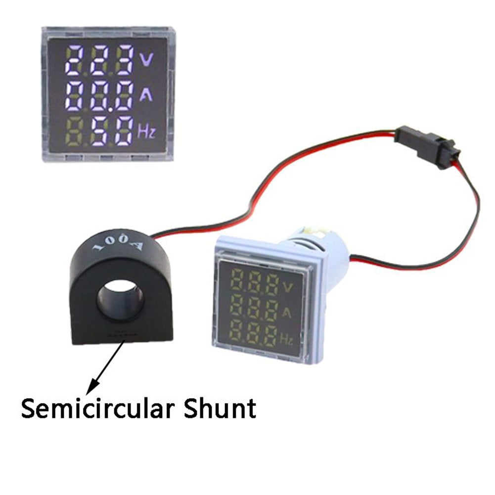 White-3-In-1Ac50~500Vdigital Voltmeter Hertz Frequency Meter Current ...