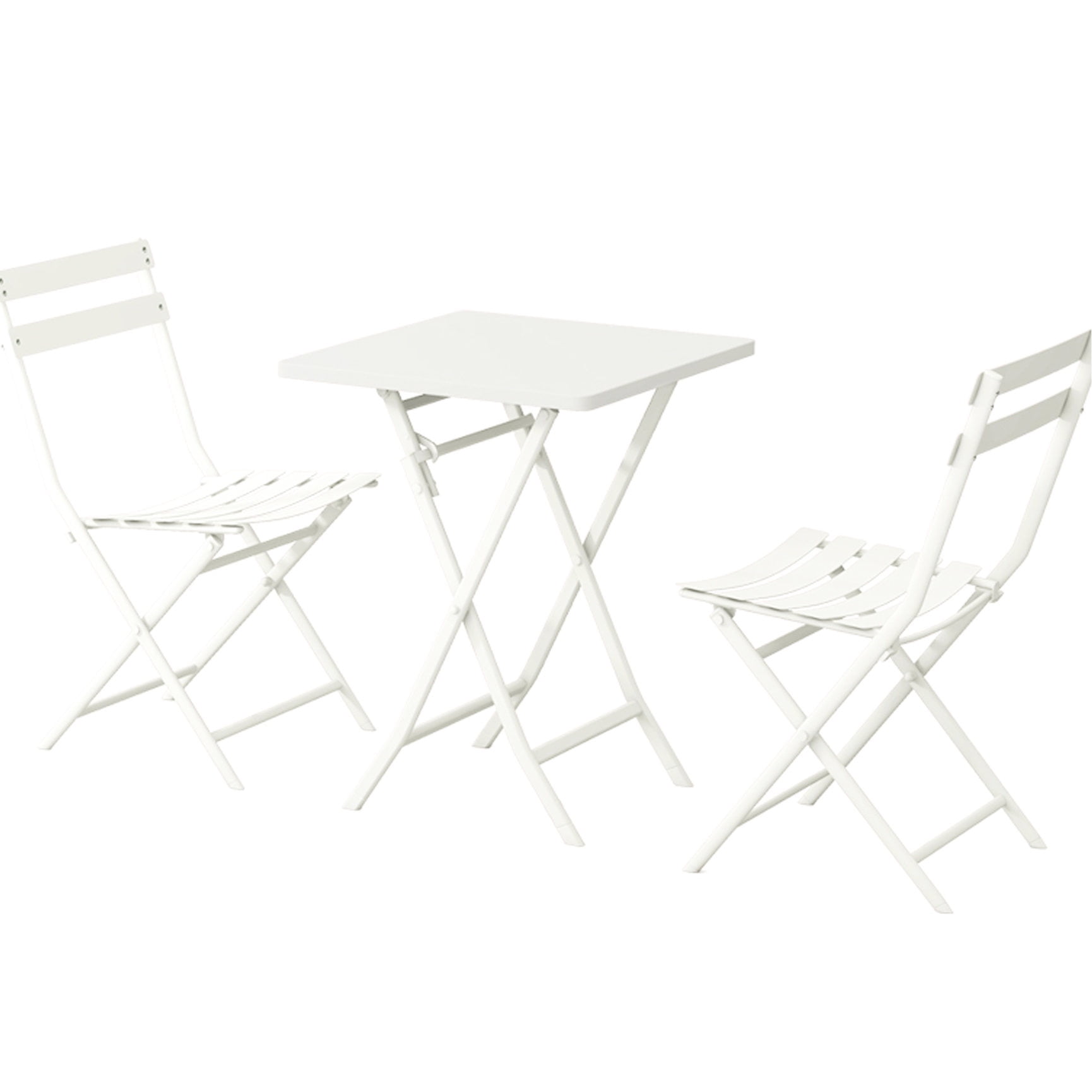 White 3-Piece Set - Sleek Minimalistic Look - Patio & Balcony ...