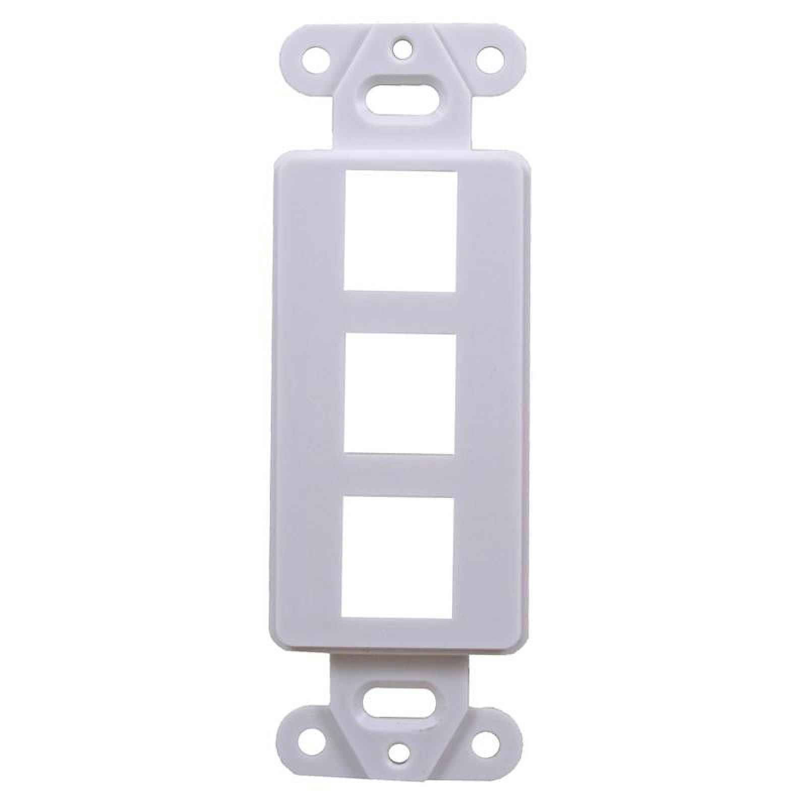 White 3-Port Decora Keystone Jack Wall Insert HDMI, Cat5/6, USB and ...