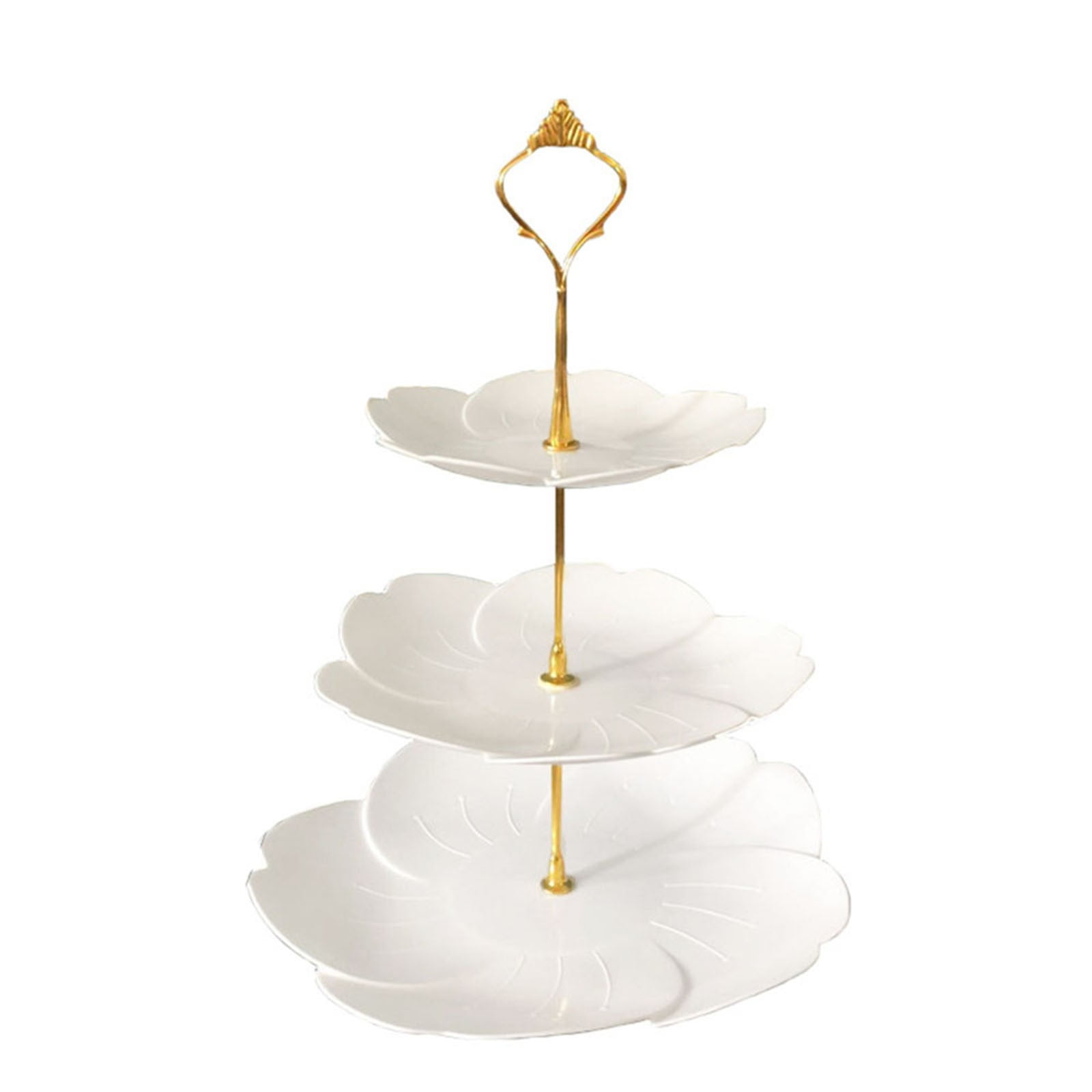 White 3-Tier Cake Stand for Cupcakes Desserts Wedding Party Decor ABS ...