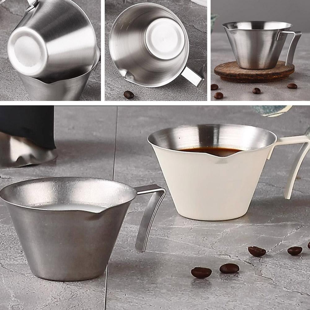 White 304 Stainless Steel Measuring Cup Italian Espresso Cup Ounce Cup ...