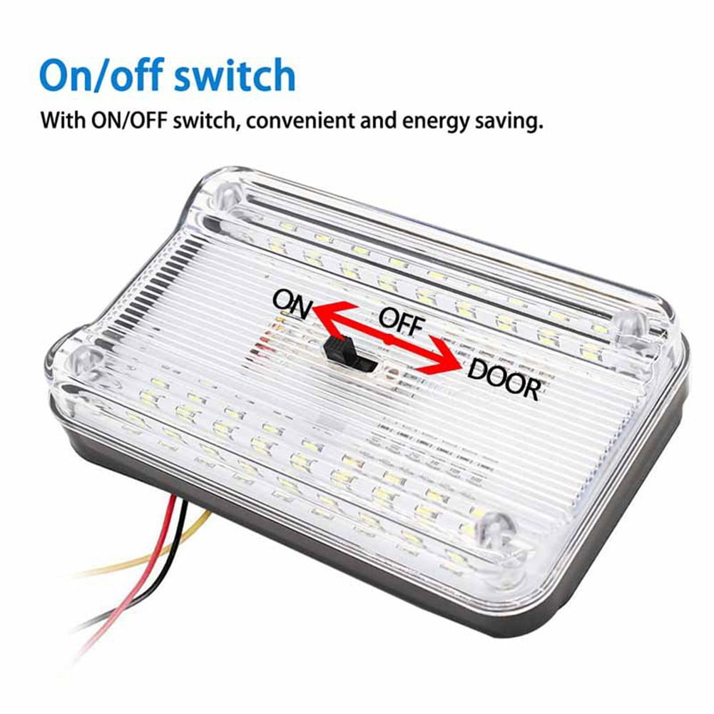 White 36 Led Rv Car Interior Dome Roof Ceiling Reading Trunk Light Lamp ...