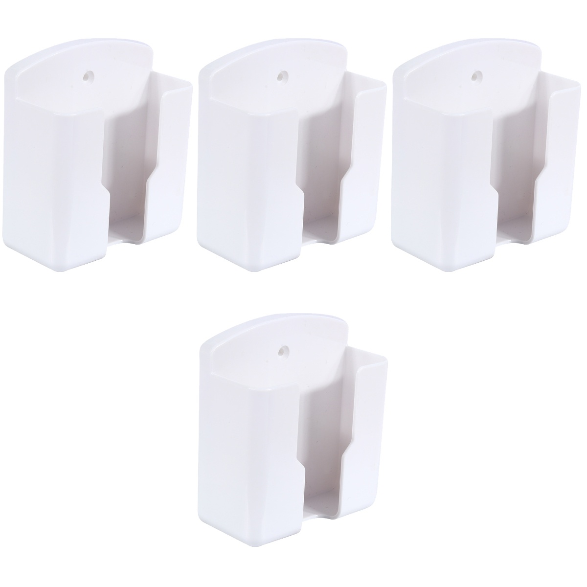 White 4 PC Tv Mount Phones Remote Rack Controller Wall Storage ...