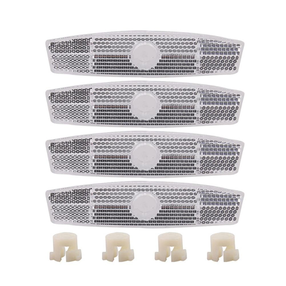 White 4 Pack Bicycle Spoke Wheel Reflector Mountain Wheel Reflector ...