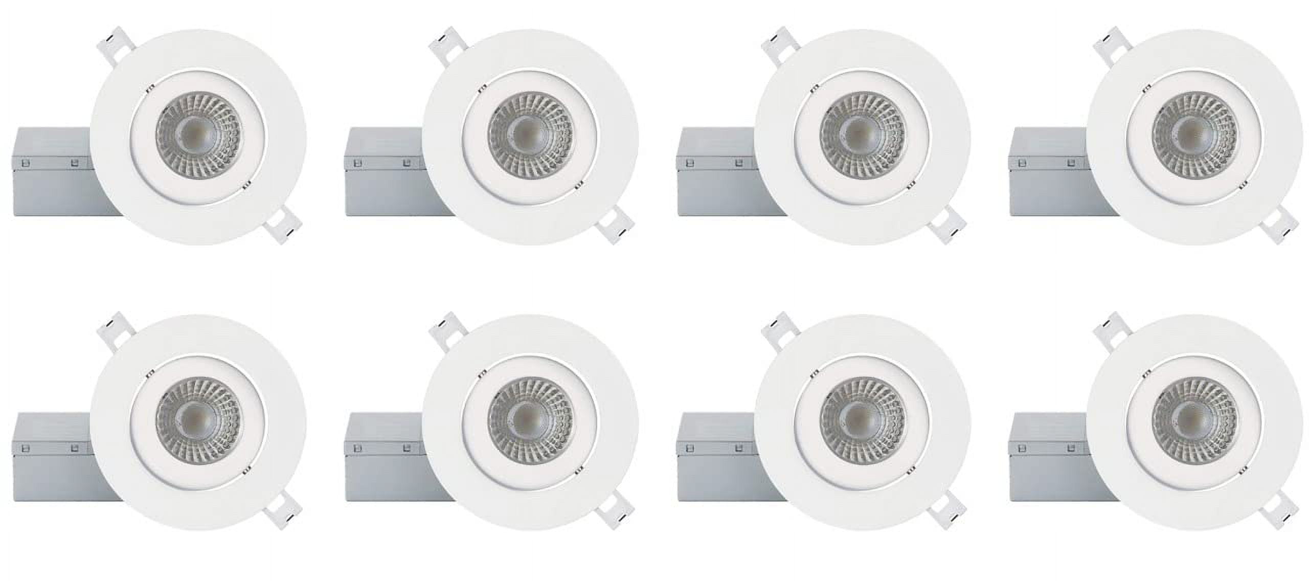 White 4-inch Integrated Panel with Gimbal 3000K (Warm White), 7w, 560lm ...