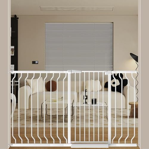 White 40.55" Extra Tall Wide 29.92-62.60" Gate Mounted Walk Through ...