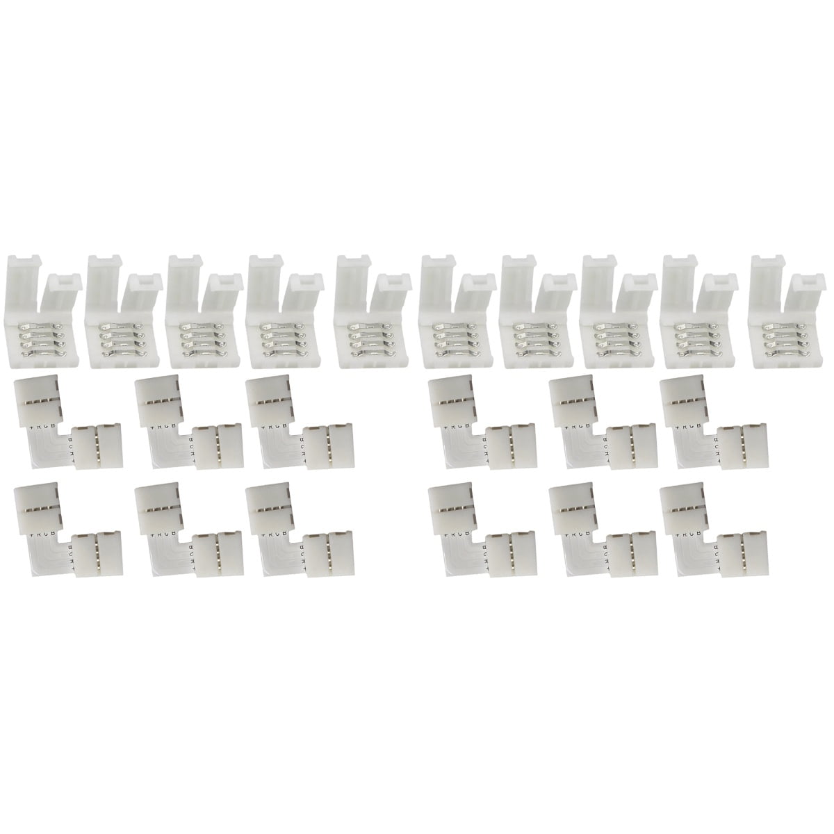White 40 Pcs Power Supply Connector Solderless Connectors Clip for Led ...