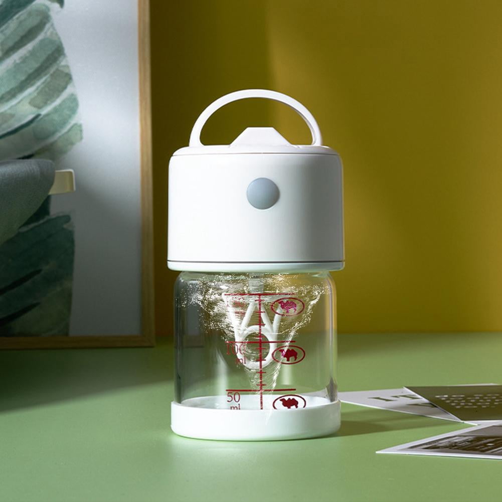 White 450ml E21 Spot Lazy Transparent Glass Scale Automatic Shake Cup ...