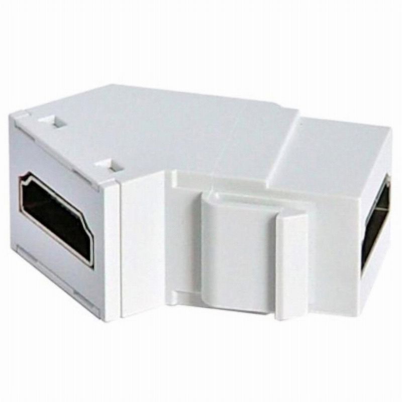 White 4K HDMI keystone insert to support 4K video and allows for a cl ...
