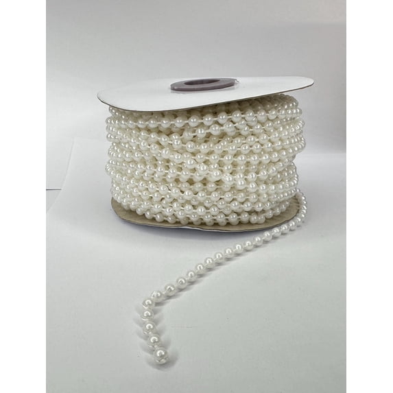 Crafts Central, Faux Pearl Beads on a String, 4mm, 24 Yards long roll ...