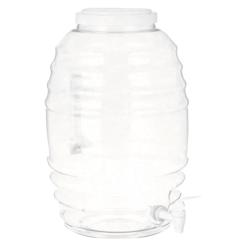 White 5-Gallon Beverage Dispenser - Large-Size Drink Storage Bucket ...