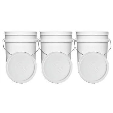 Karat 170oz White Food Storage Buckets with Paper Lids - 150 ct ...