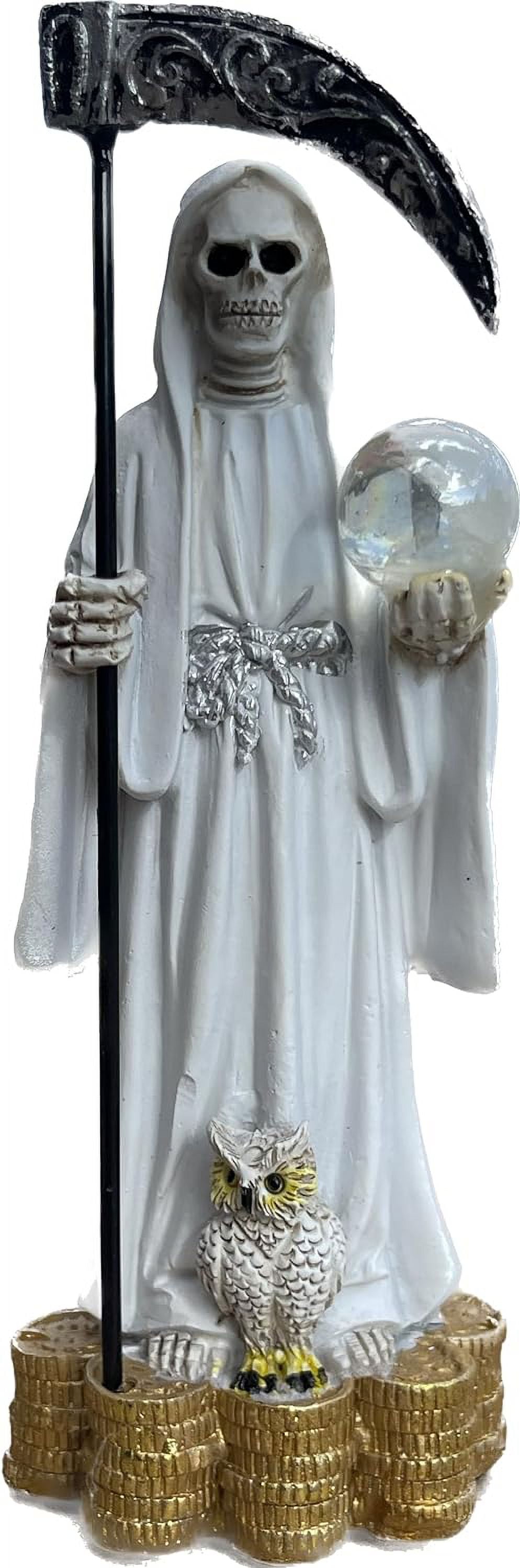 White 5" Inch Tall Statue Holy Death Grim Reaper Home - Walmart.com