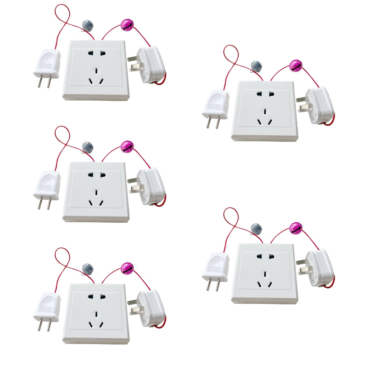White 5 Pack Children’s Toys Toddler Bell Socket Panel Busy Board ...