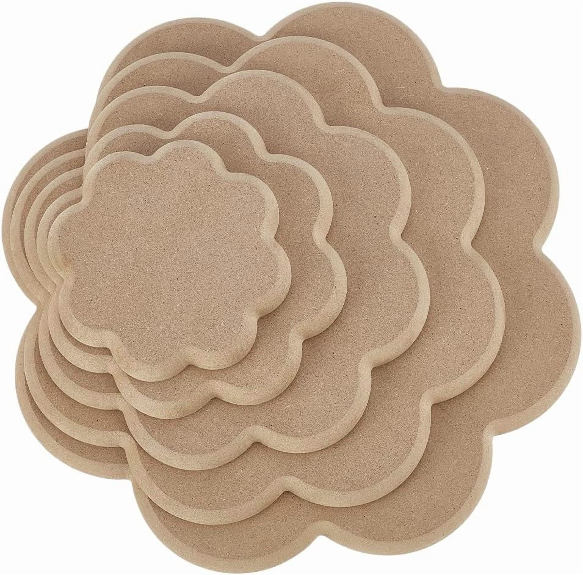 White 5 Pcs 5 Sizes Ceramics Molds Ceramics Plate Molds Pottery Molds ...