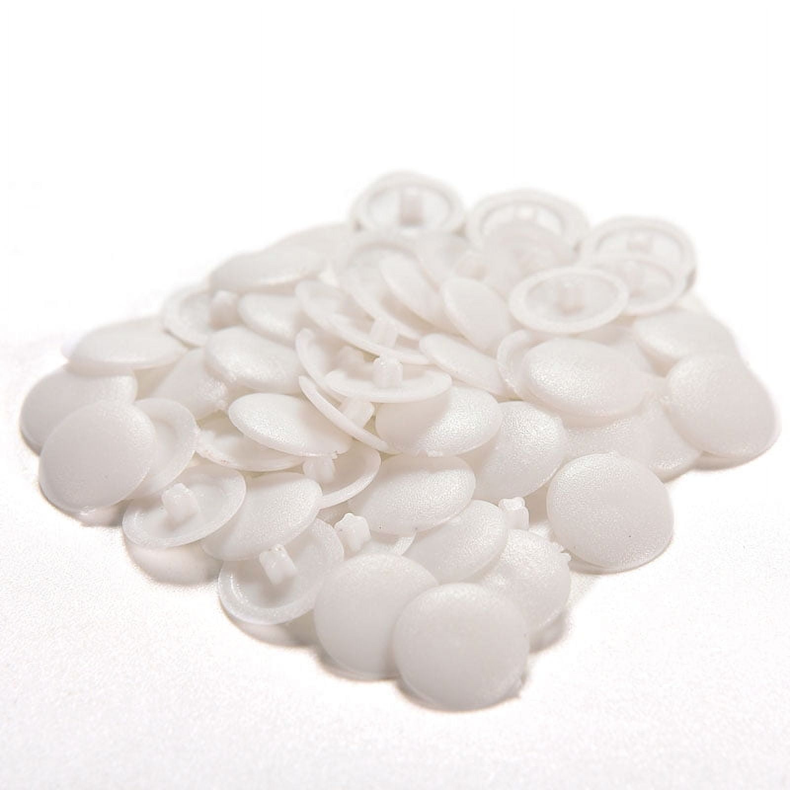 (White) 50/200x Plastic Screw Cover Caps Clip On Pozi Head Black White ...