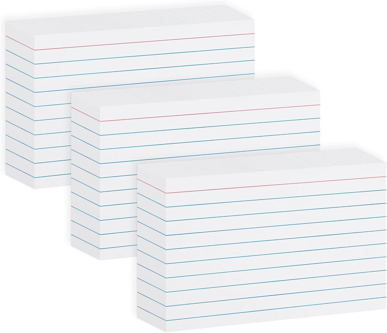 White 5x8 Index Cards Ruled 300PCS, Flashcards, Notecards for Studying ...