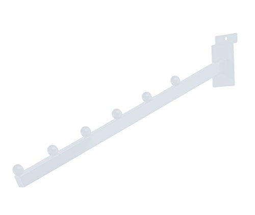 White 6-Ball Waterfall for Slatwall - Pack of 10- Slatwall Accessories ...