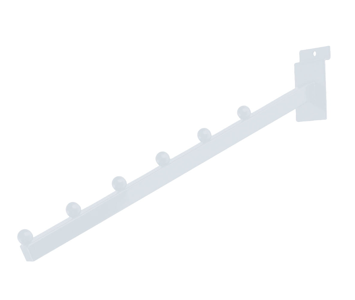 White 6-Ball Waterfall for Slatwall - Pack of 10- Slatwall Accessories ...