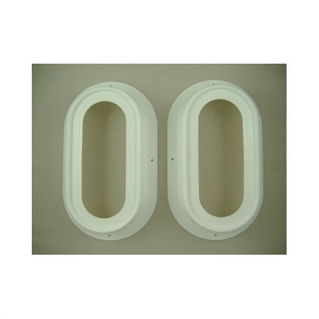 White 6" Oval Mounting Boxes for LED Brake Stop Turn Tail Lights ...