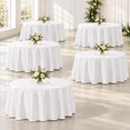White 6 Pack 70 Inch Round Tablecloths For Dining, Parties, and Events ...